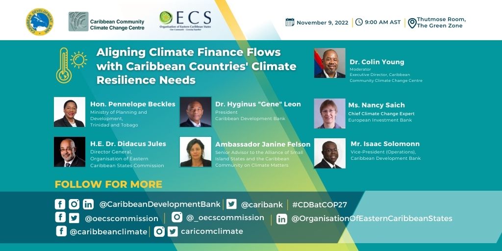 Caribbean Stakeholders Collaborate on Climate Financing Solutions for the Region at COP 27 ...
